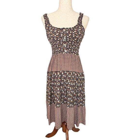 Luna Chix | Dresses | Mixed Media Patchwork Prairie Dress Sz M Boho ...